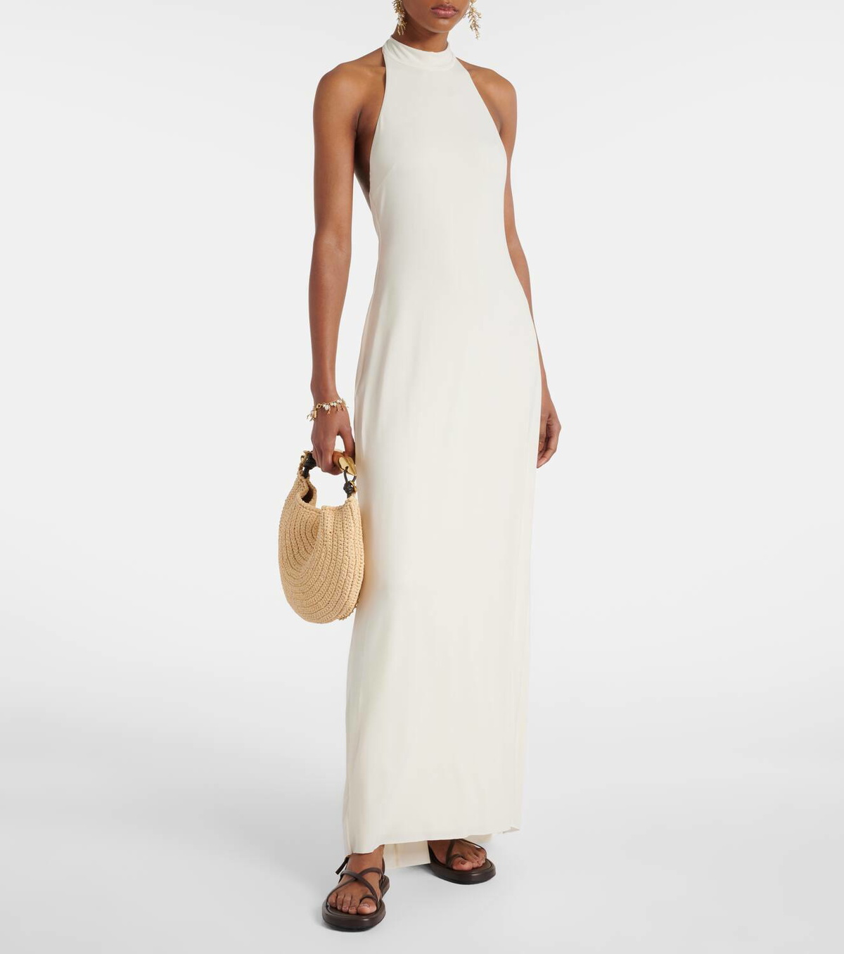 Bananhot Carrie halterneck jersey maxi dress Bananhot