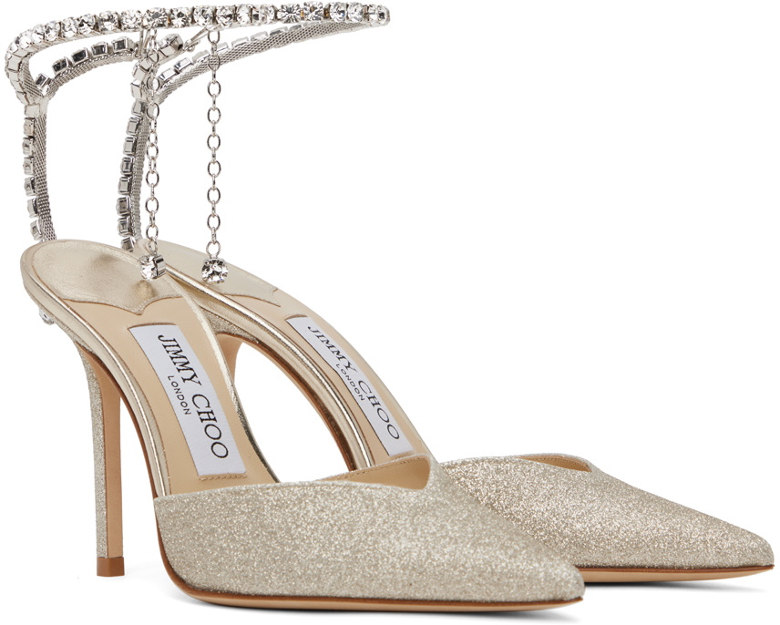 Jimmy Choo Gold Saeda 100 Heels Jimmy Choo