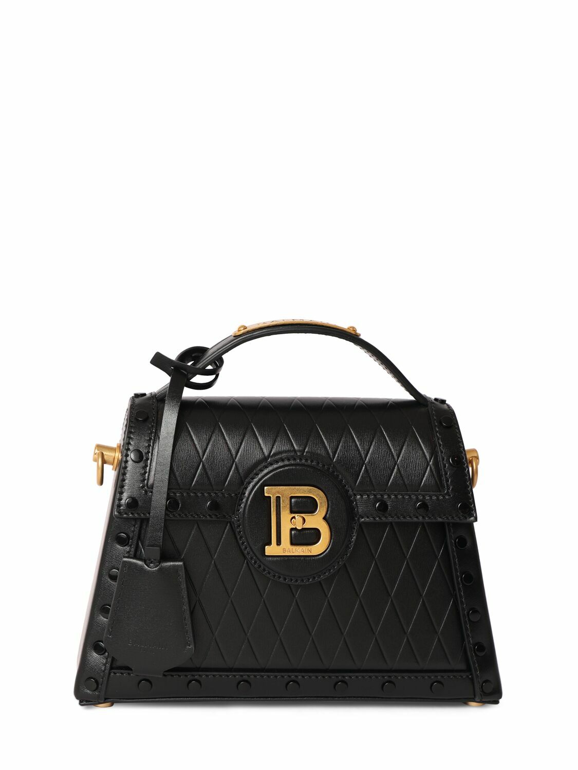 BALMAIN - B-buzz Dynasty Embossed Leather Bag Balmain