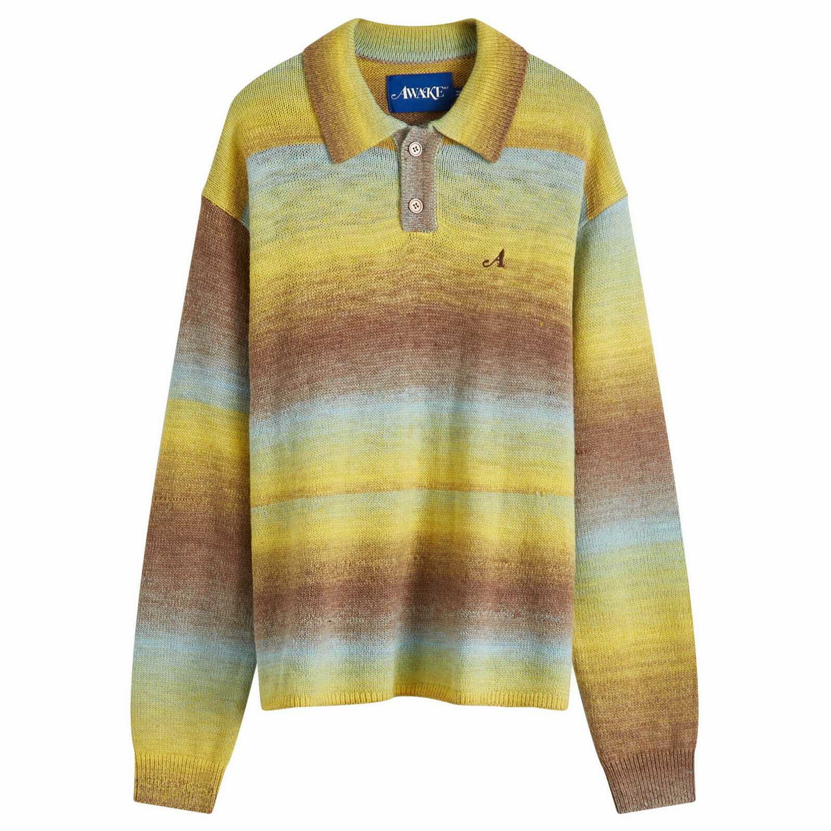Awake NY Men's Ombre Polo Jumper in Multi Awake NY