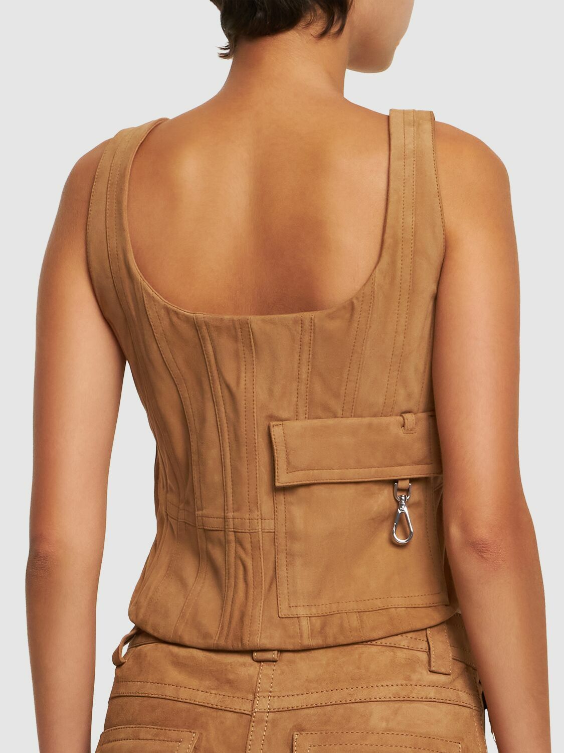 SAKS POTTS - Syra Suede Corset Top Saks Potts