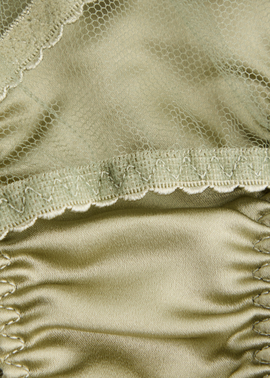 Fleur OF England Arianna Floral-embroidered Tulle Briefs Sage Fleur of ...