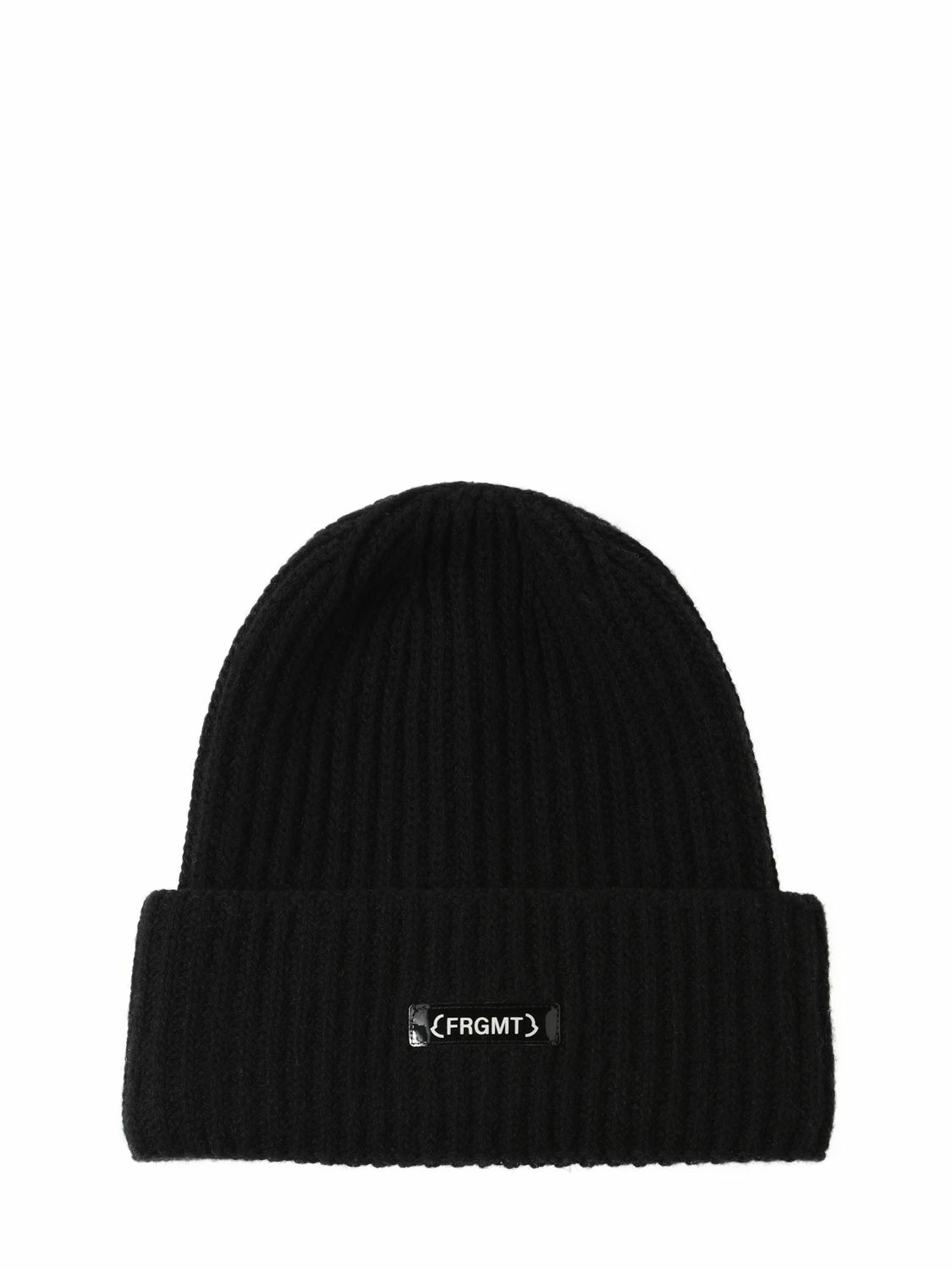 MONCLER GENIUS - Moncler X Frgmt Logo Wool Rib Beanie Hat Moncler Genius