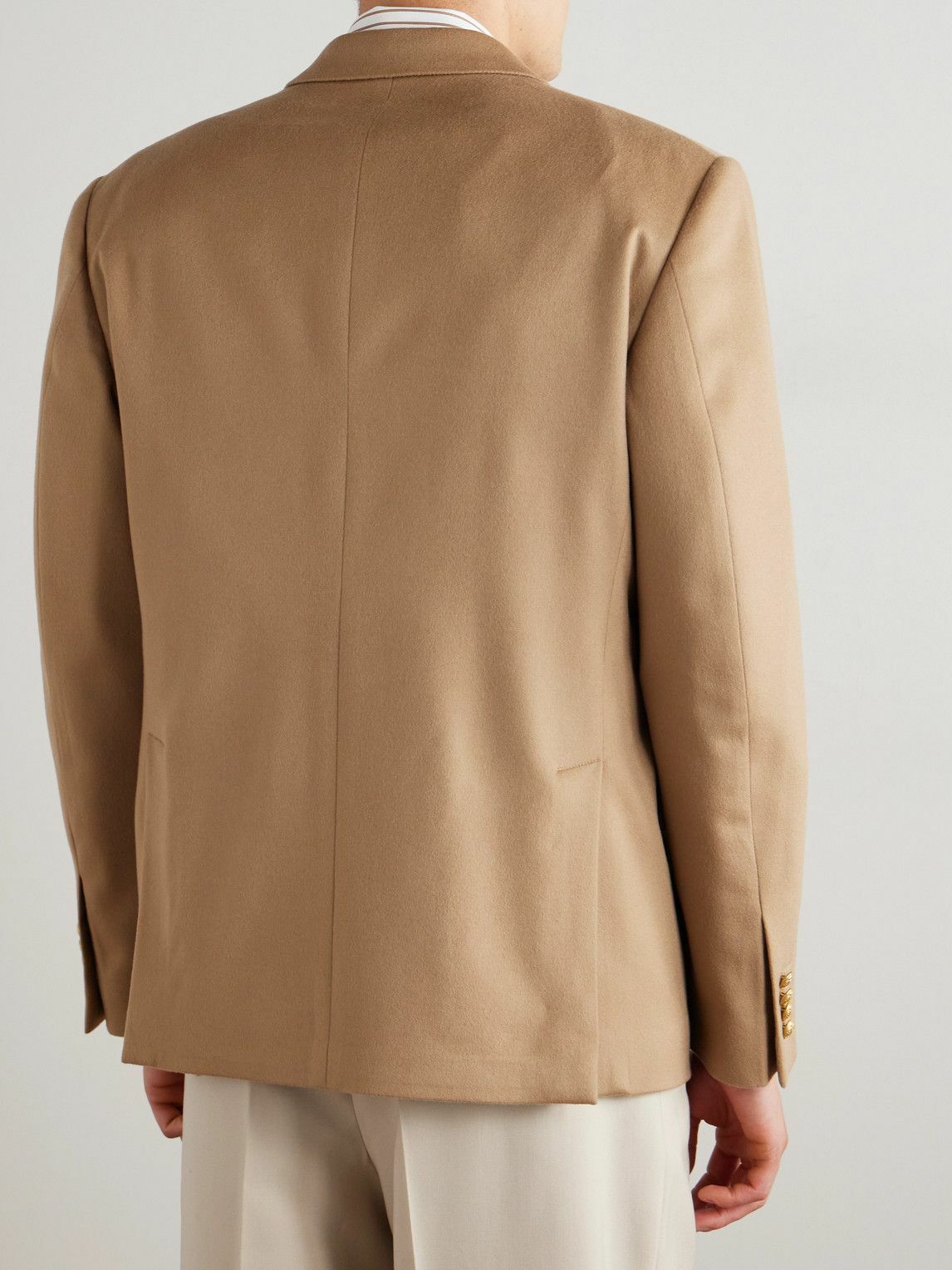 Lardini - Double-Breasted Virgin Wool Blazer - Neutrals Lardini
