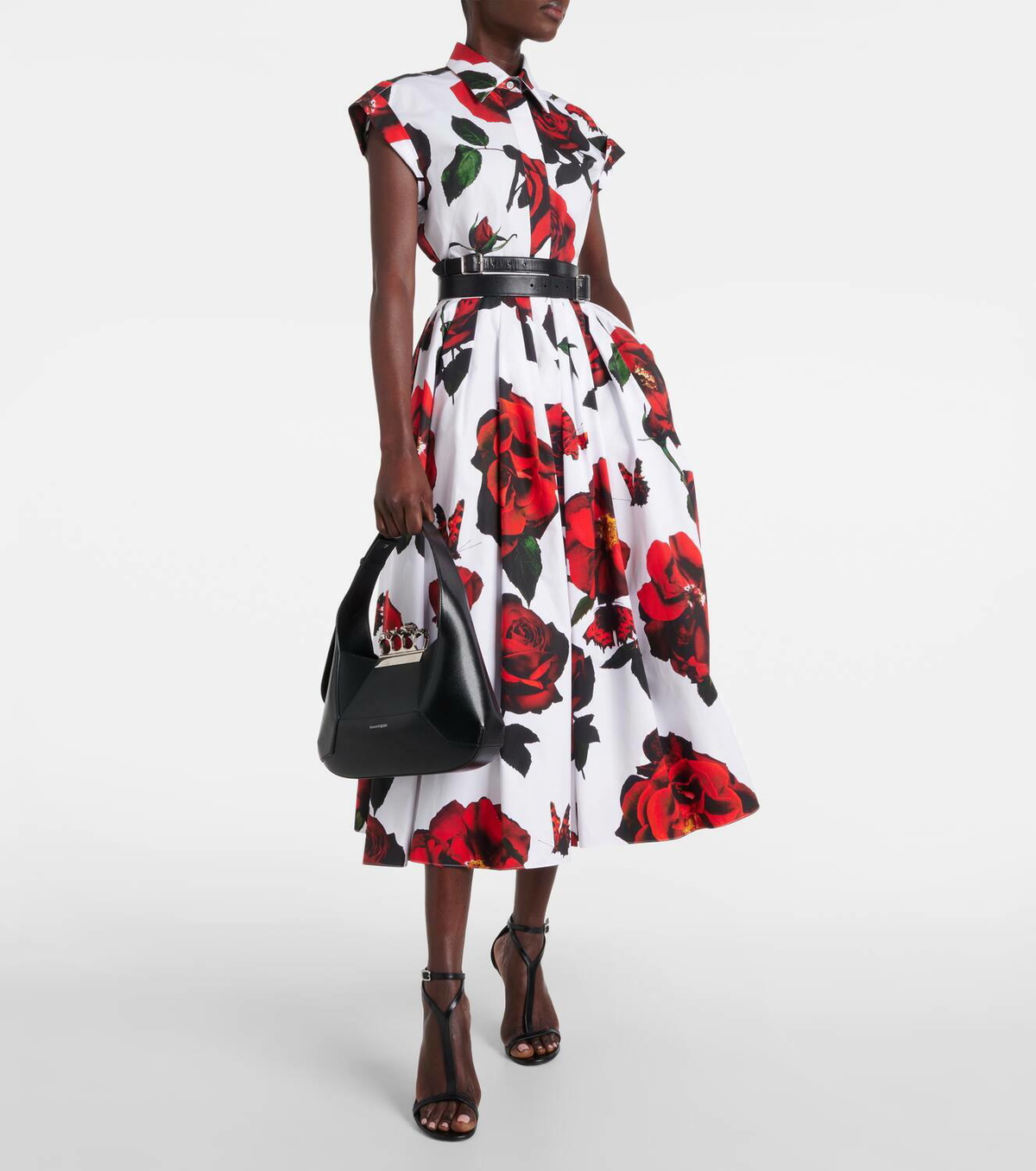 Alexander McQueen Floral cotton shirt dress Alexander McQueen