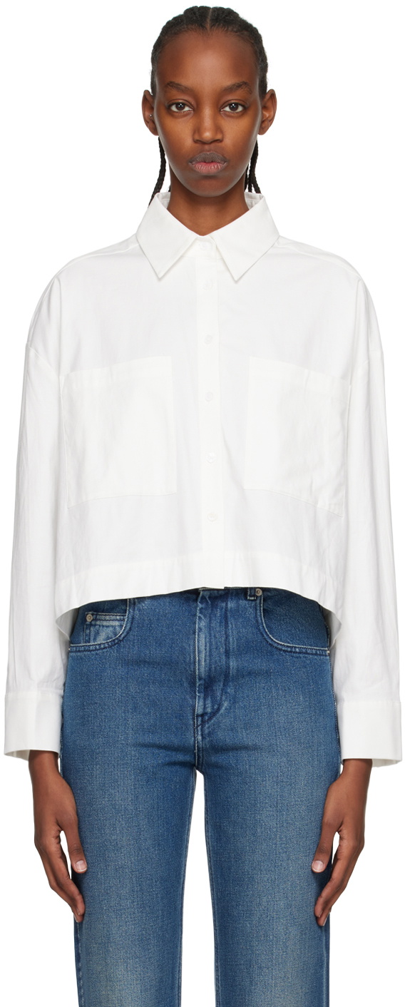 Reformation White Logan Shirt Reformation
