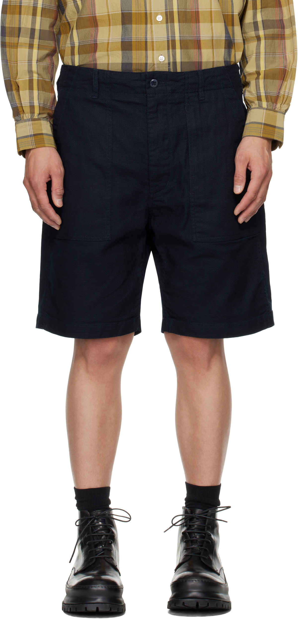 Engineered Garments Navy Fatigue Shorts Engineered Garments