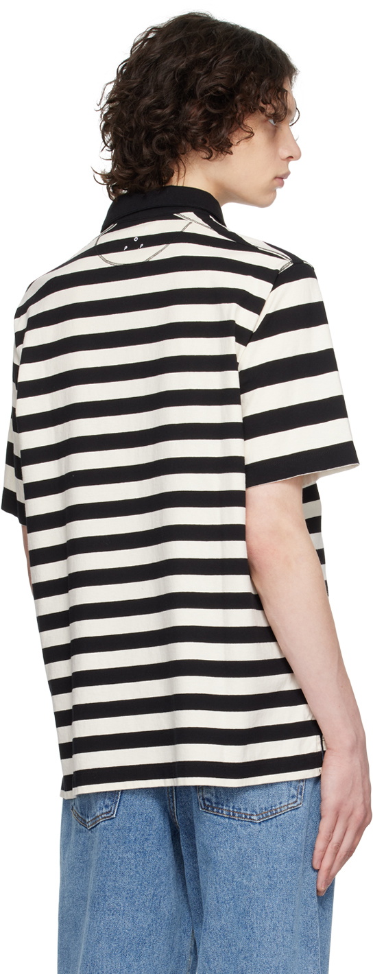 Pop Trading Company Black & Off-White Italo Polo Pop Trading Company