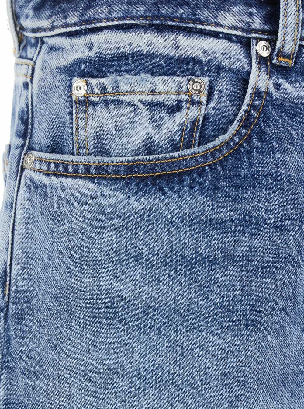 Icon Denim Light Blue Jeans With Belt Loops And Logo Patch On The Rear ...