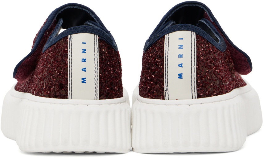 Marni Kids Red Mary Jane Sequin Sneakers Marni