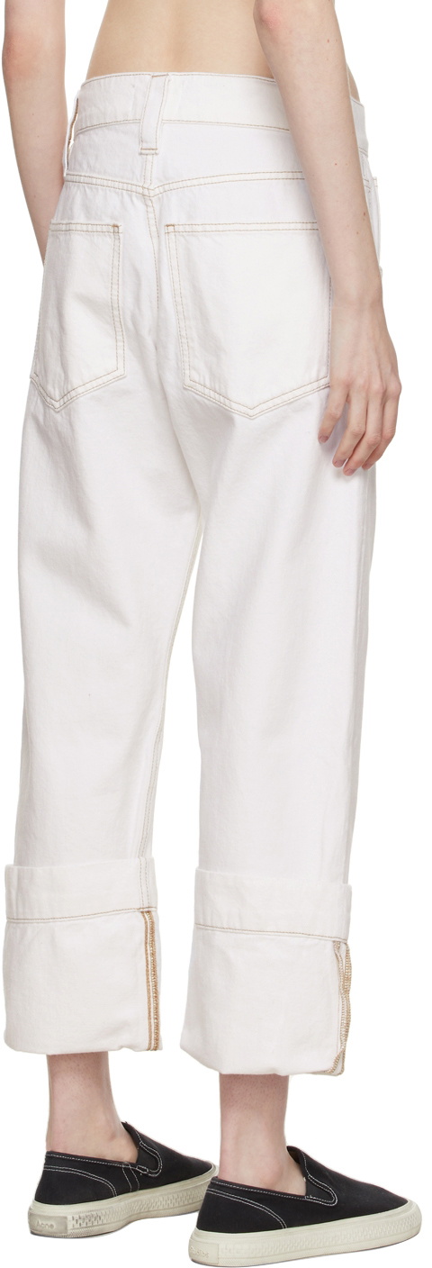 Frame White Button Jeans Frame Denim