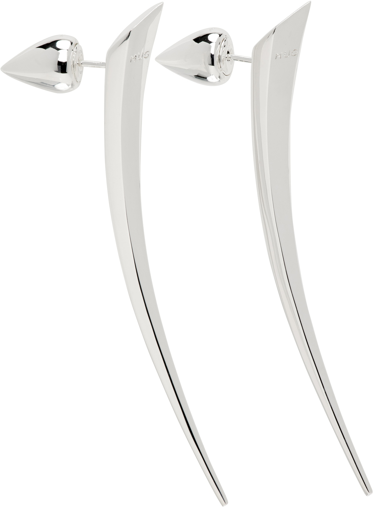 Mugler Engraved-Logo Earrings Mugler