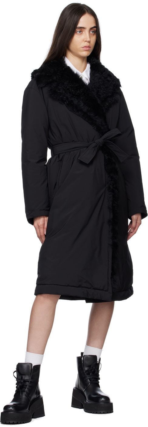 Yves Salomon SSENSE Exclusive Black Long Down Jacket Yves Salomon Yves Salomon SSENSE Exclusive Black Long Down Jacket Yves Salomon