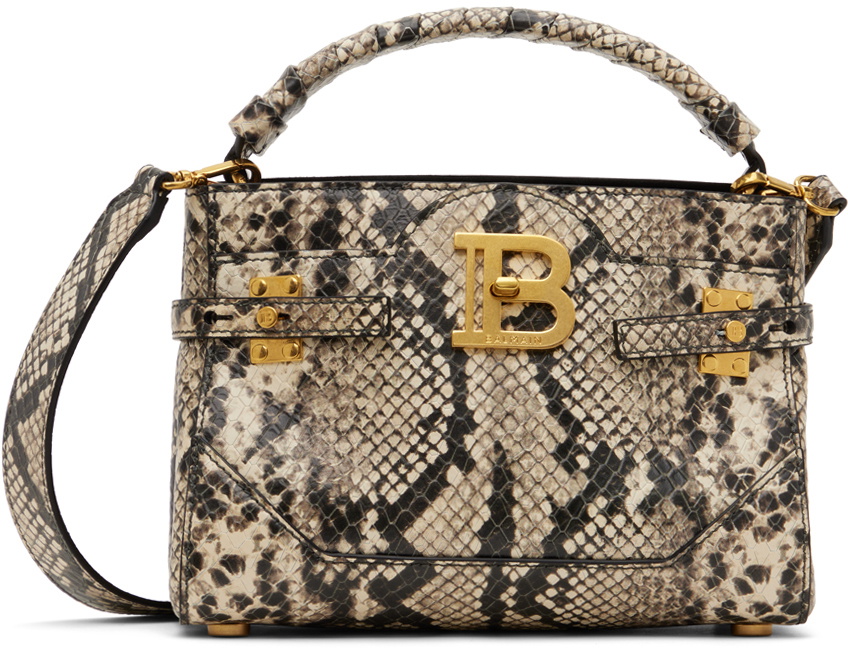 Balmain Gray & Black B-Buzz Bag Balmain