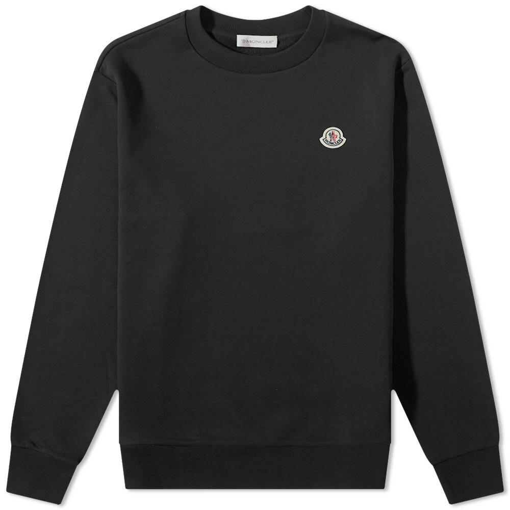 Moncler Men's Logo Crew Sweat in Black Moncler