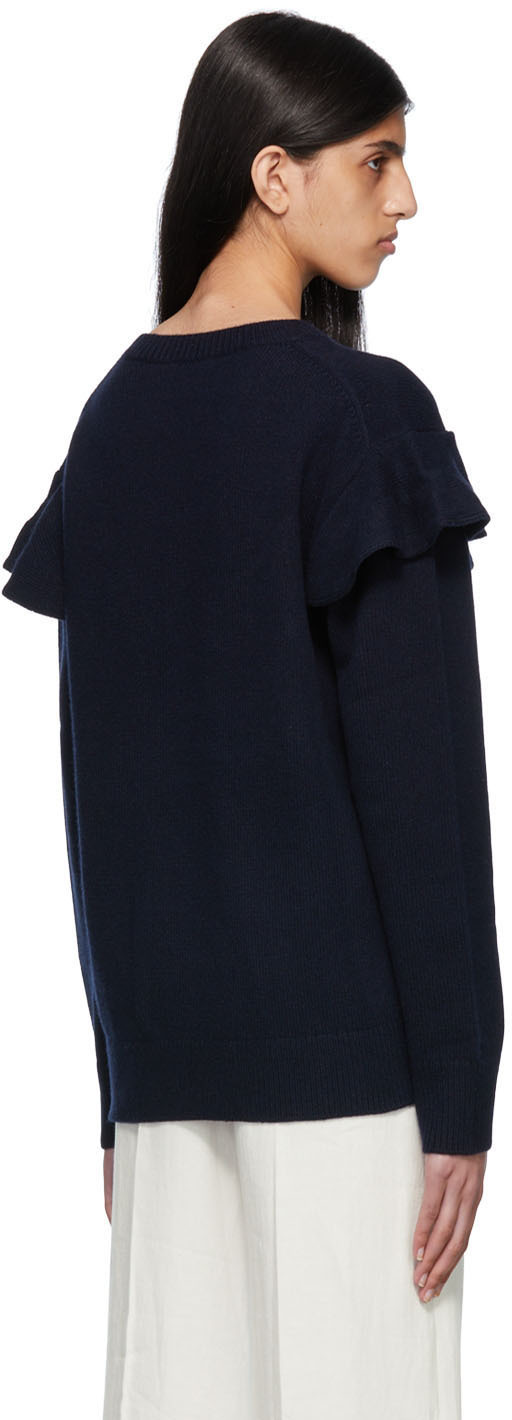 Chloé Navy Ruffled Sweater Chloe