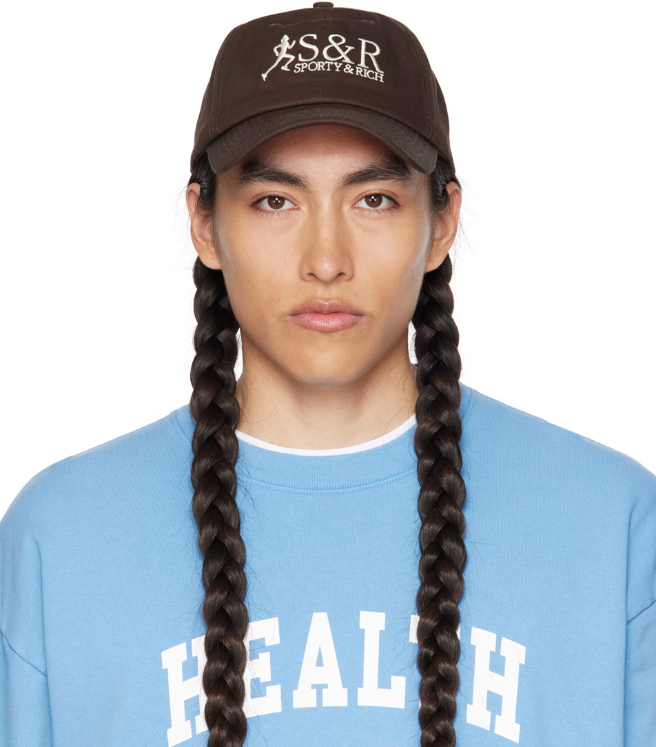 Sporty & Rich SSENSE Exclusive Brown Action Cap Sporty & Rich