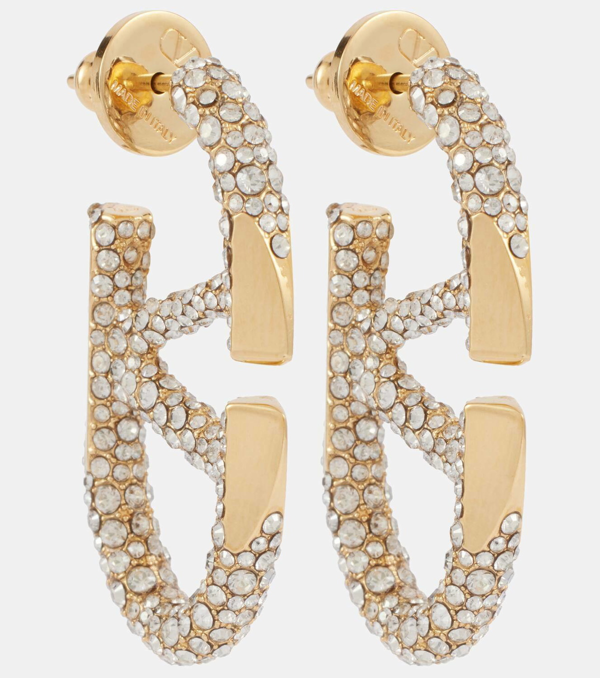 Valentino VLogo Bold crystal-embellished earrings Valentino