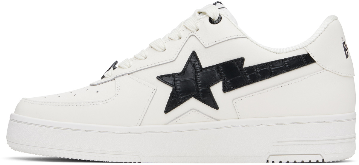 BAPE White & Black 'BAPE' STA Icon #1 Sneakers A Bathing Ape