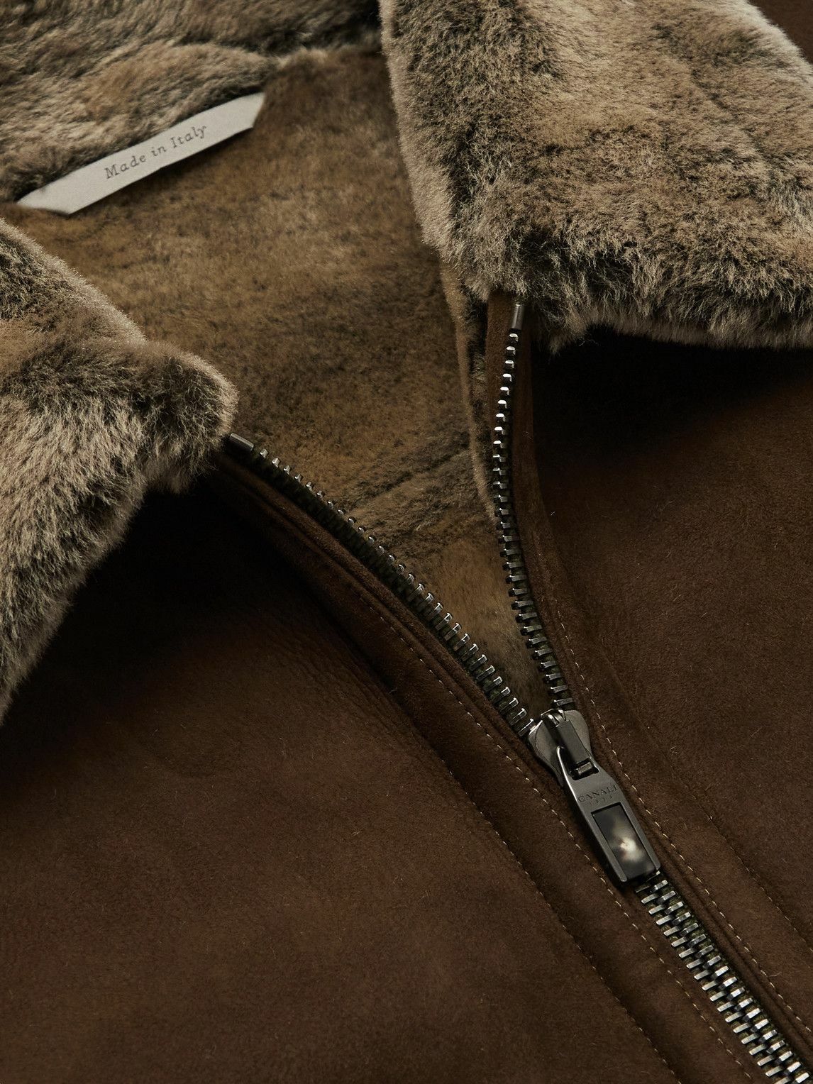 Canali - Shearling Blouson Jacket - Brown Canali