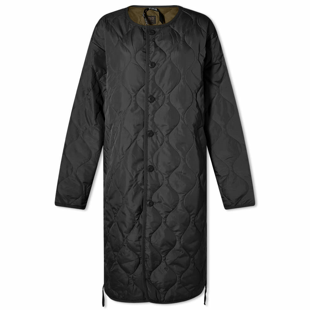 Taion Women's Crew Down Coat in Black Taion Extra