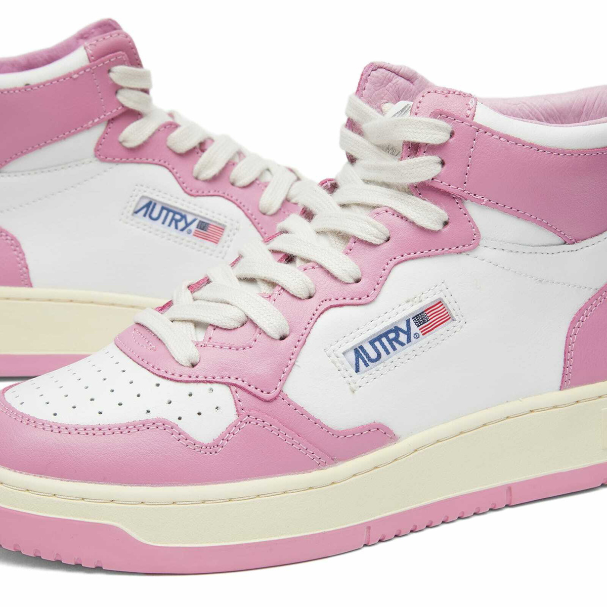 Autry Women's Medalist Mid Sneakers in Pink Autry