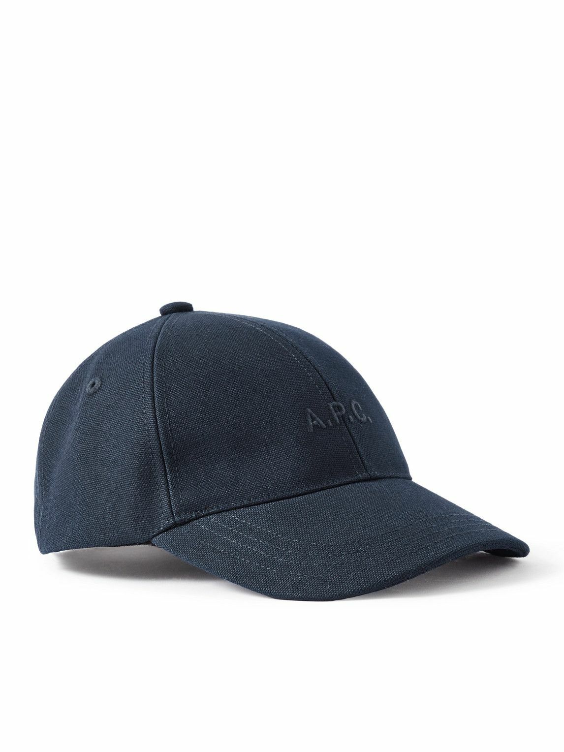 A.P.C. - Charlie Logo-Embroidered Cotton-Canvas Baseball Cap - Blue A.P.C.