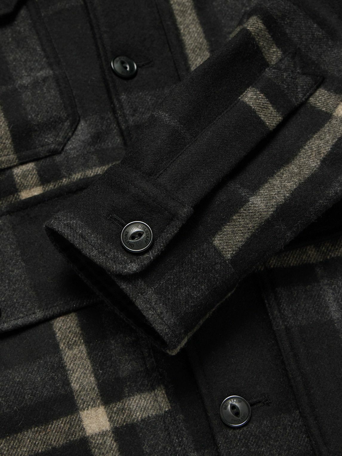 Belstaff - Forge Checked Wool-Blend Overshirt - Black Belstaff
