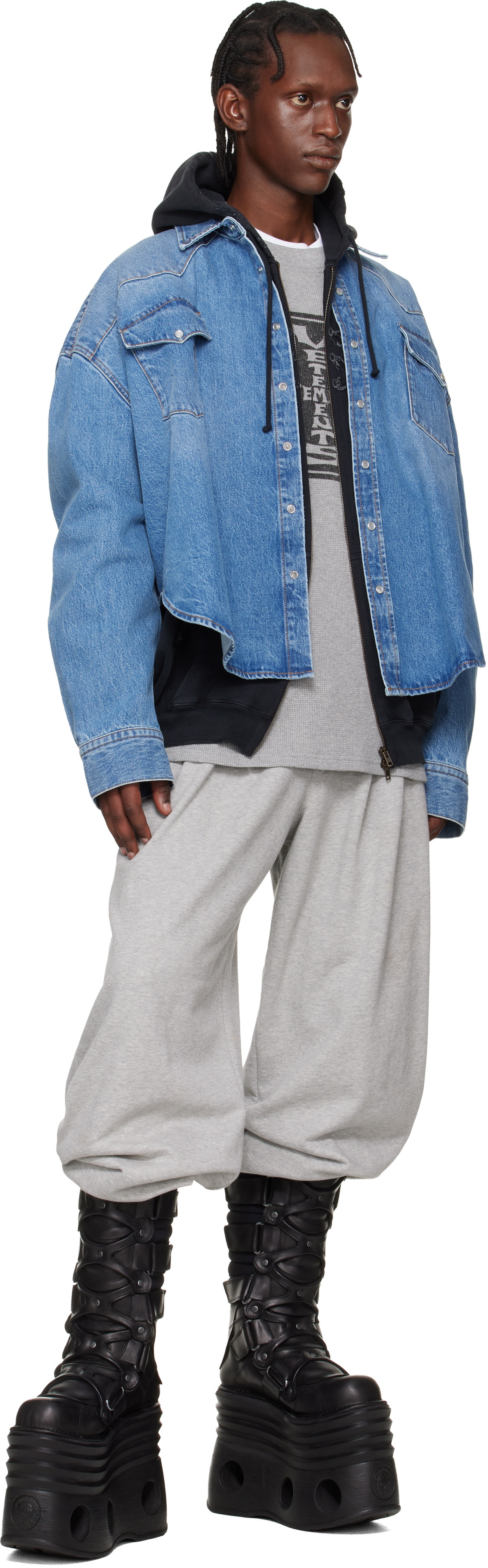 VETEMENTS Black New Rock Edition Platform Tower Boots Vetements