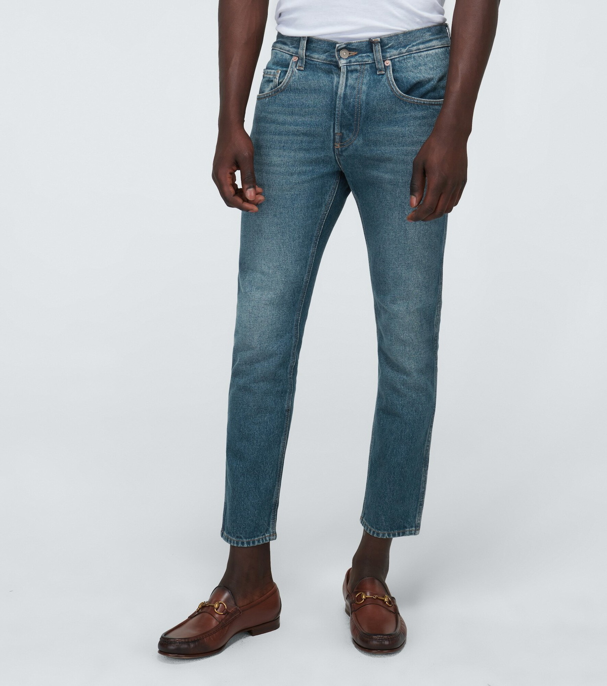 Gucci - Washed denim tapered jeans Gucci