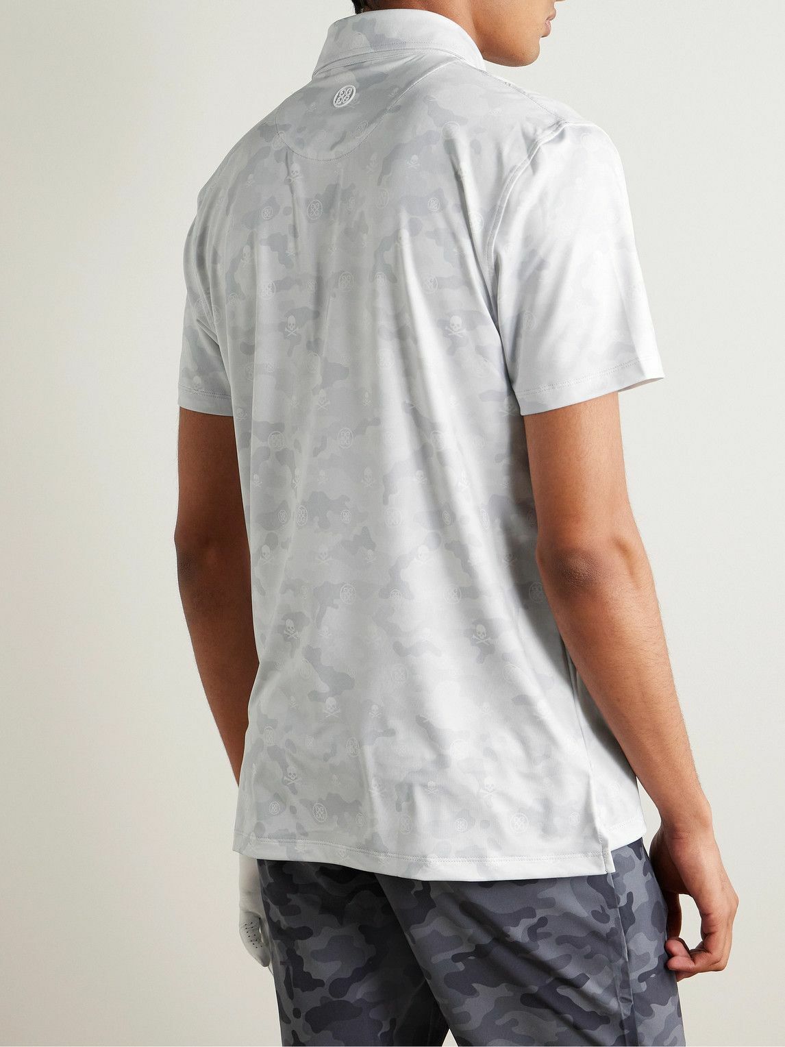 G/FORE - Icon Camouflage-Print Stretch-Jersey Golf Polo Shirt - White G ...