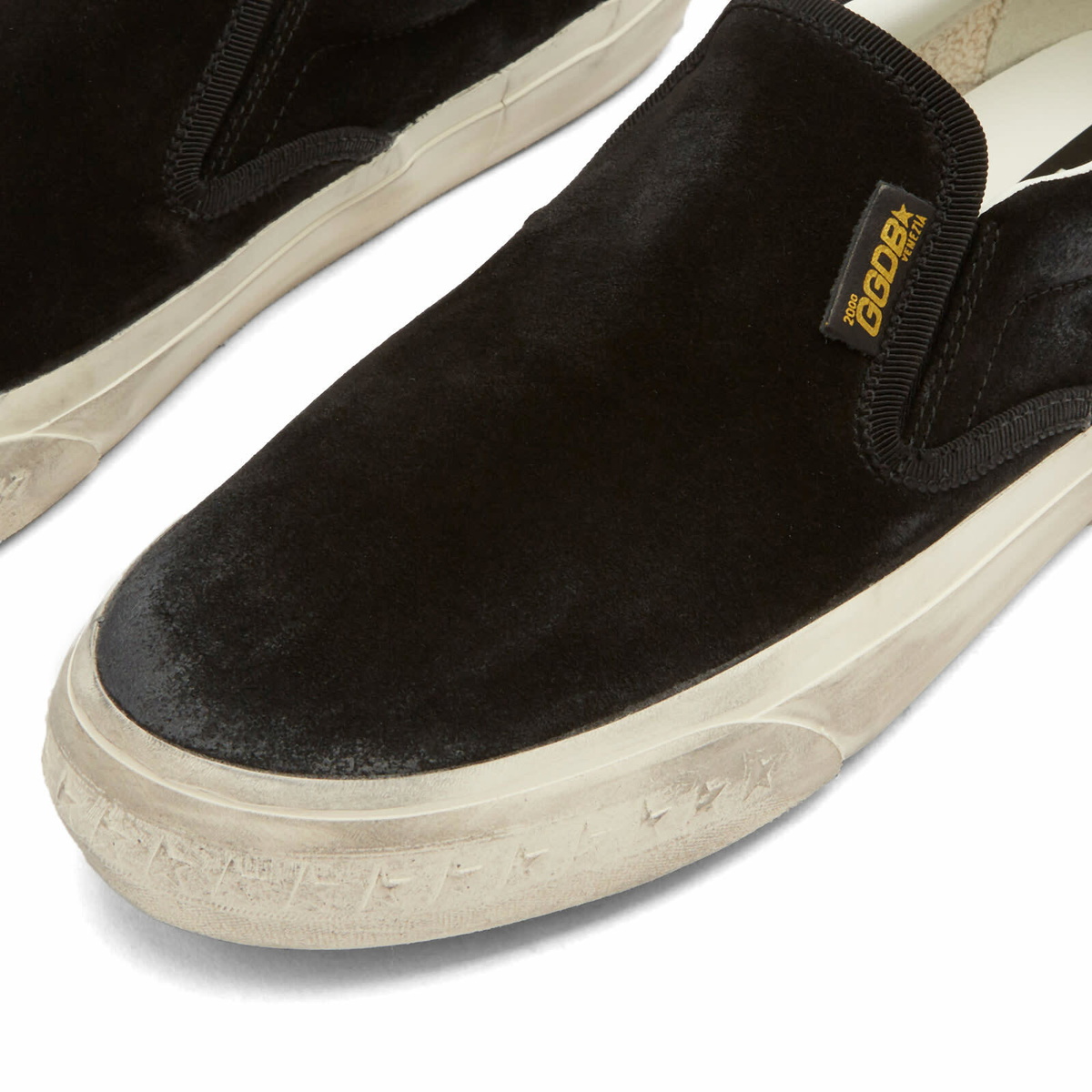 Golden Goose Men's VCE Suede Slip On Sneaker in Black Golden Goose ...