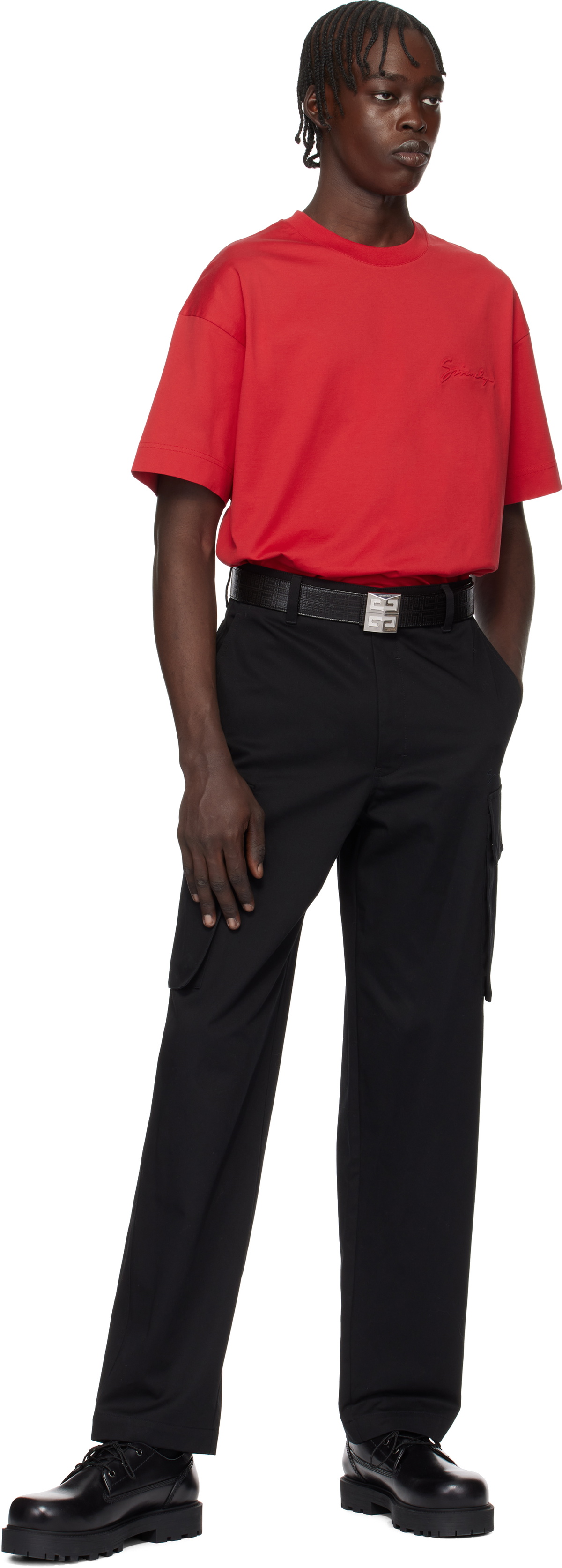 Givenchy Red 'GIVENCHY' T-shirt Givenchy