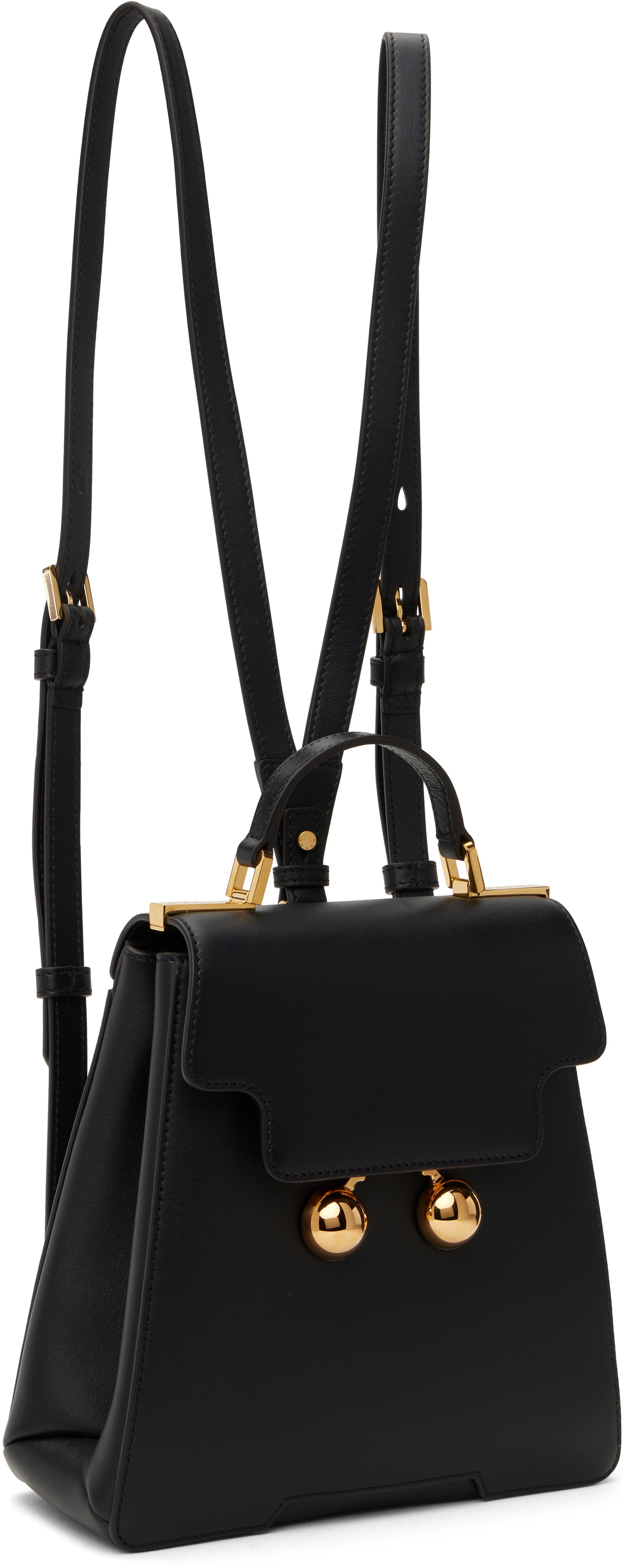 Marni Black Leather Trunkaroo Backpack Marni