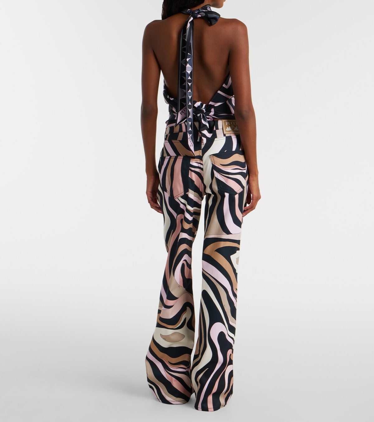 Pucci Iride halterneck silk twill top Emilio Pucci