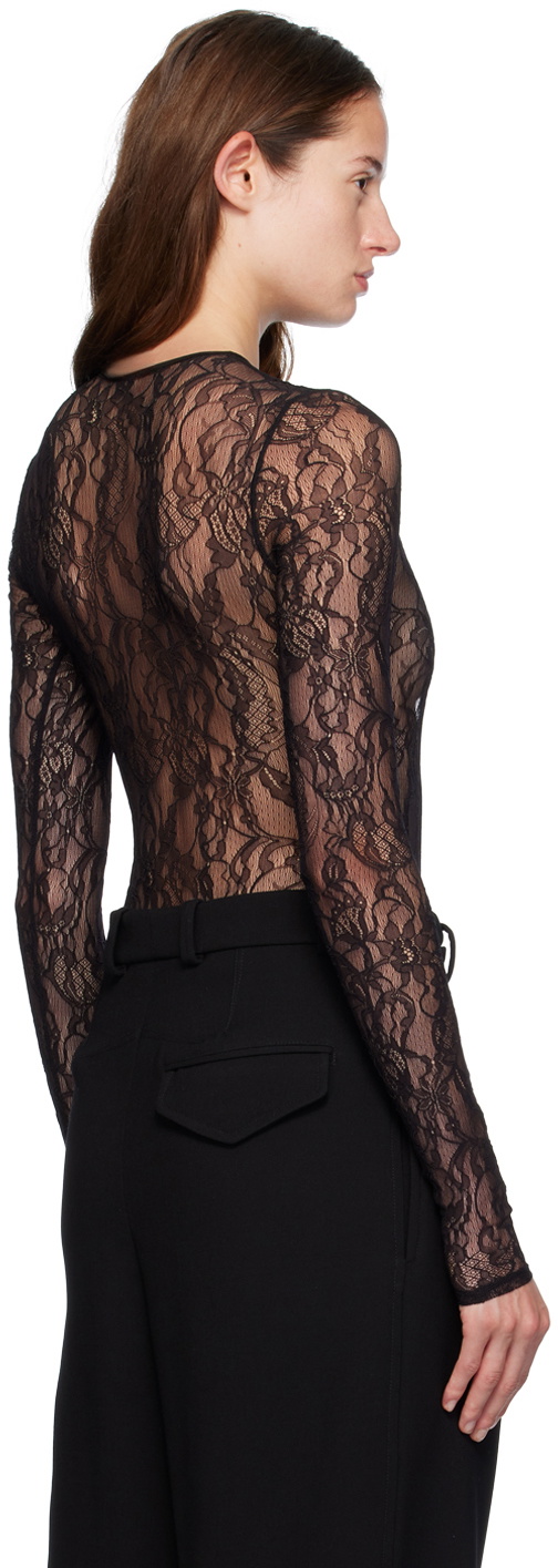 WARDROBE.NYC Black Lace Bodysuit WARDROBE.NYC