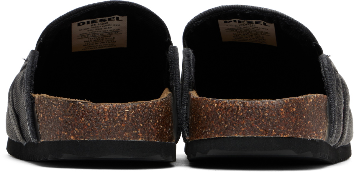 Diesel Black D-Woodstock Slip-On Mules Diesel