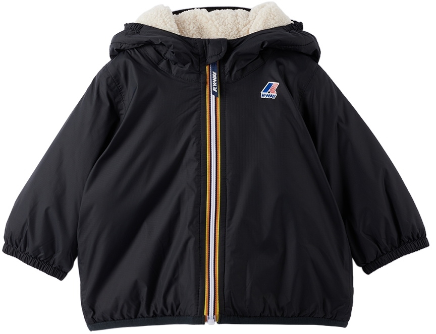K-Way Baby Black 3.0 Claudine Orsetto Jacket K-way