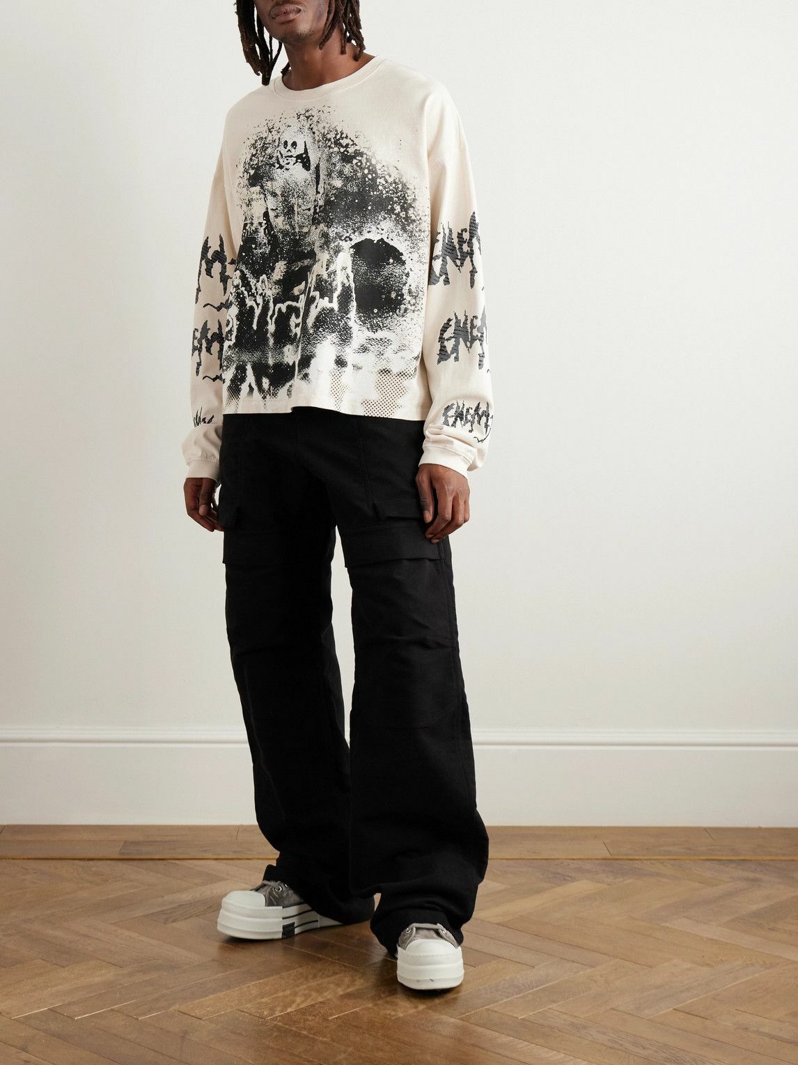 RRR123 - Inri Printed Cotton-Jersey T-Shirt - Neutrals RRR123