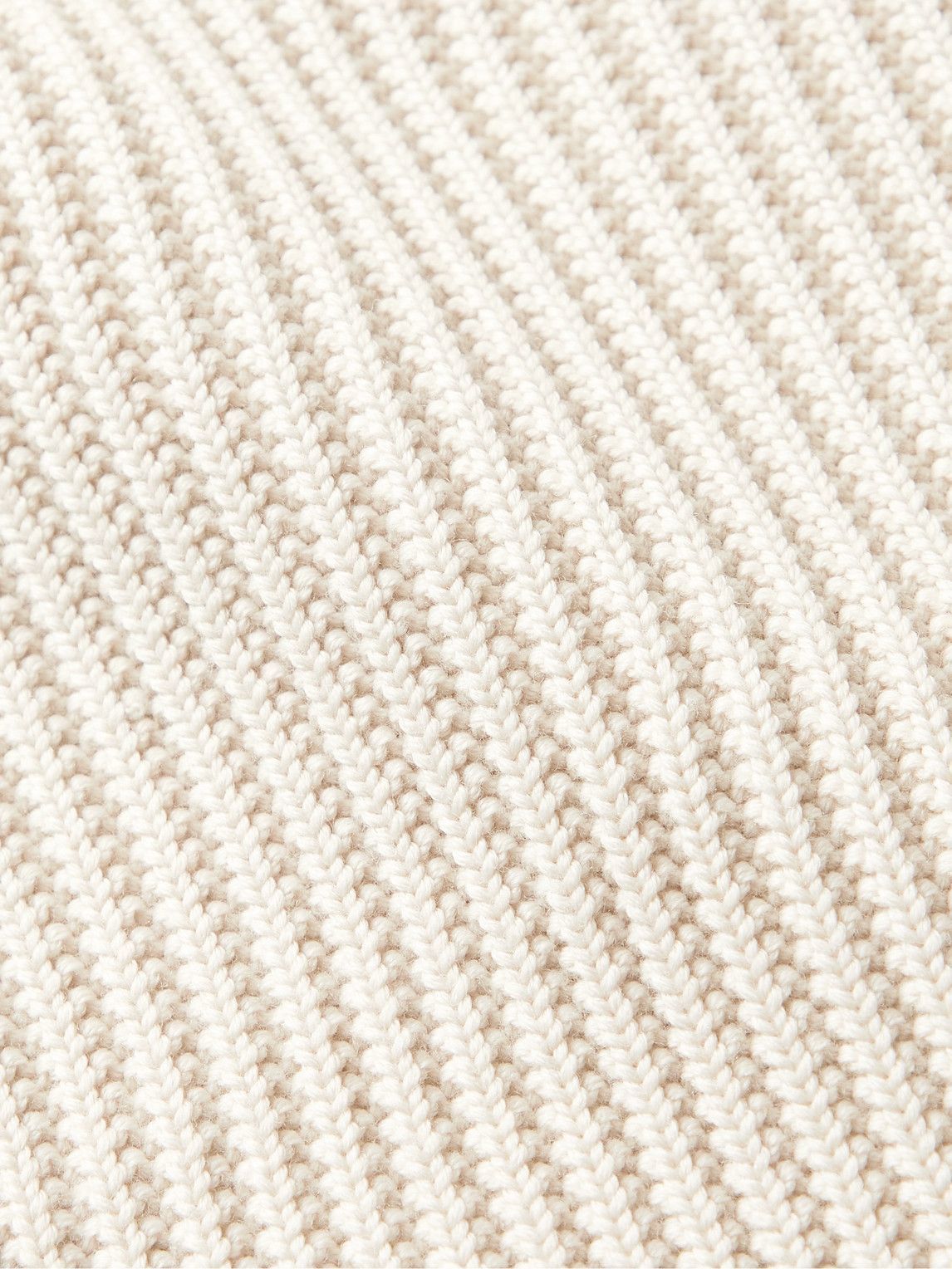 S.N.S. Herning - Fang IV Ribbed Virgin Wool Half-Zip Sweater - Neutrals ...