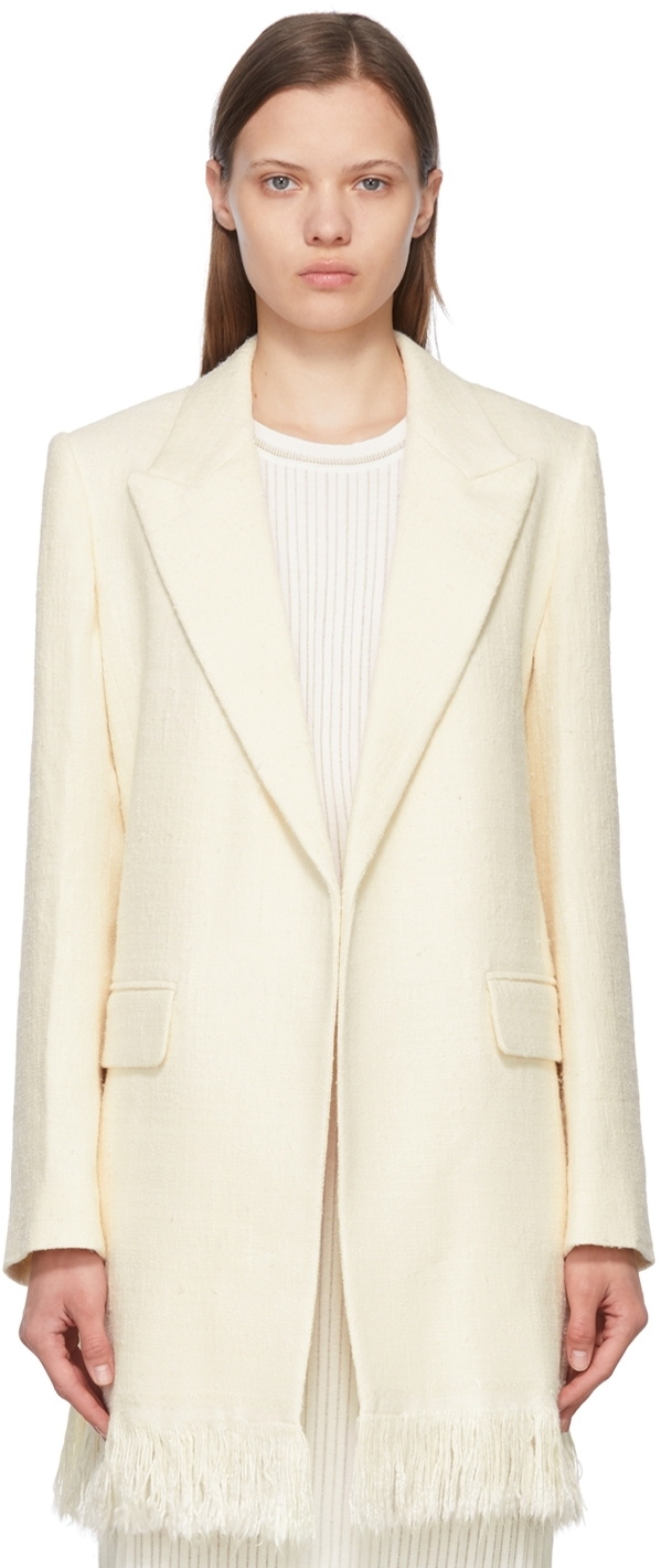 Chloé Off-White Silk Blazer Chloe