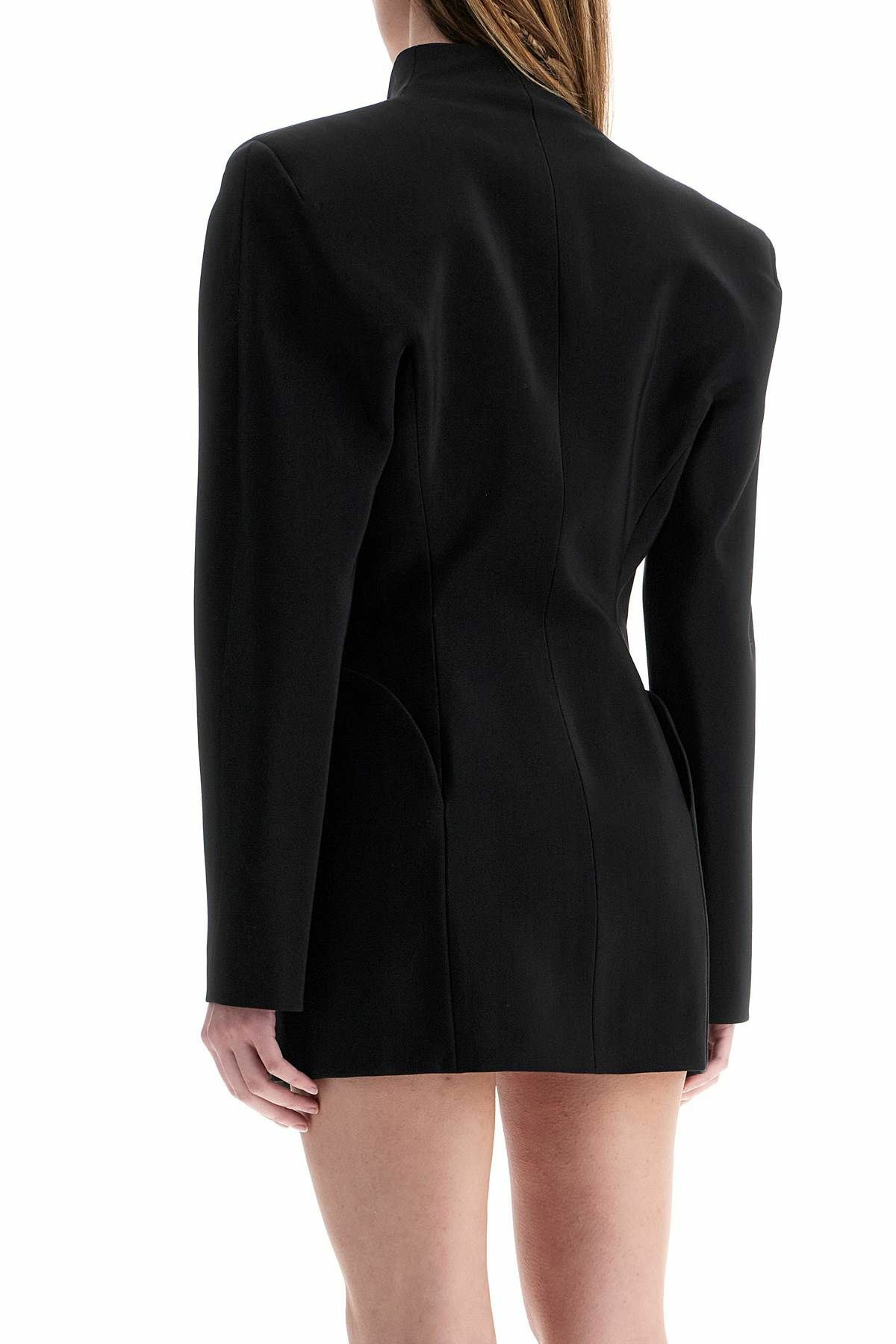 MUGLER short black v-neck jacket with contemporary design Black Mugler