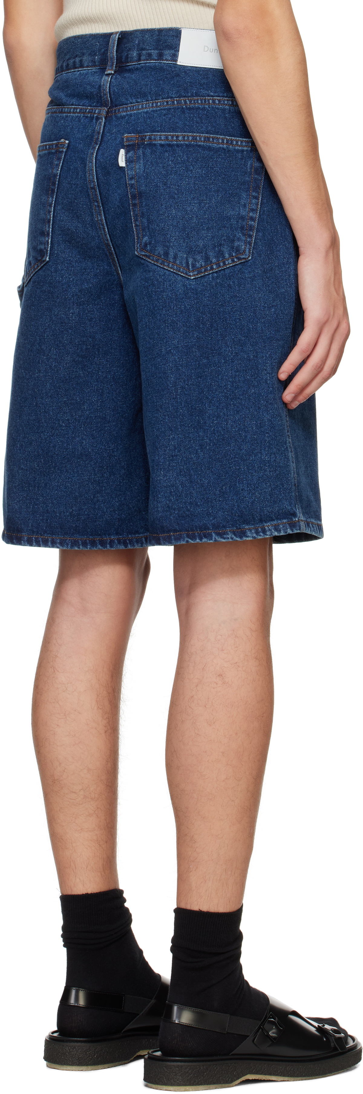 Dunst Blue Classic Baggy Denim Shorts Dunst