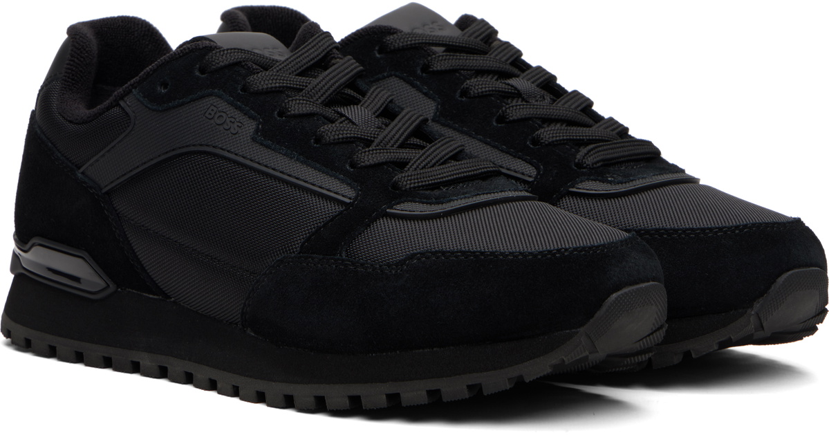 BOSS Black Logo Faux-Suede Sneakers BOSS
