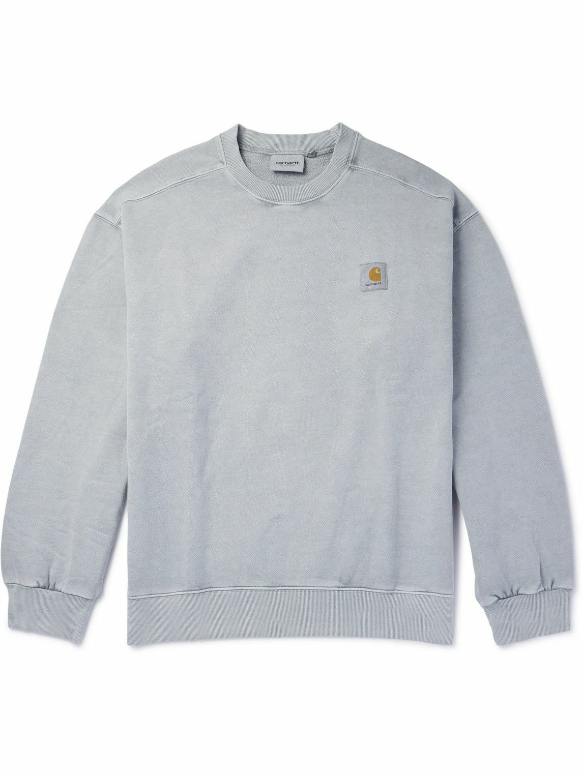 Carhartt WIP - Vista Logo-Appliquéd Cotton-Jersey Sweatshirt - Gray ...