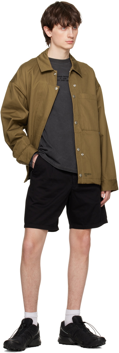 Izzue Brown Graphic Patch Jacket Izzue