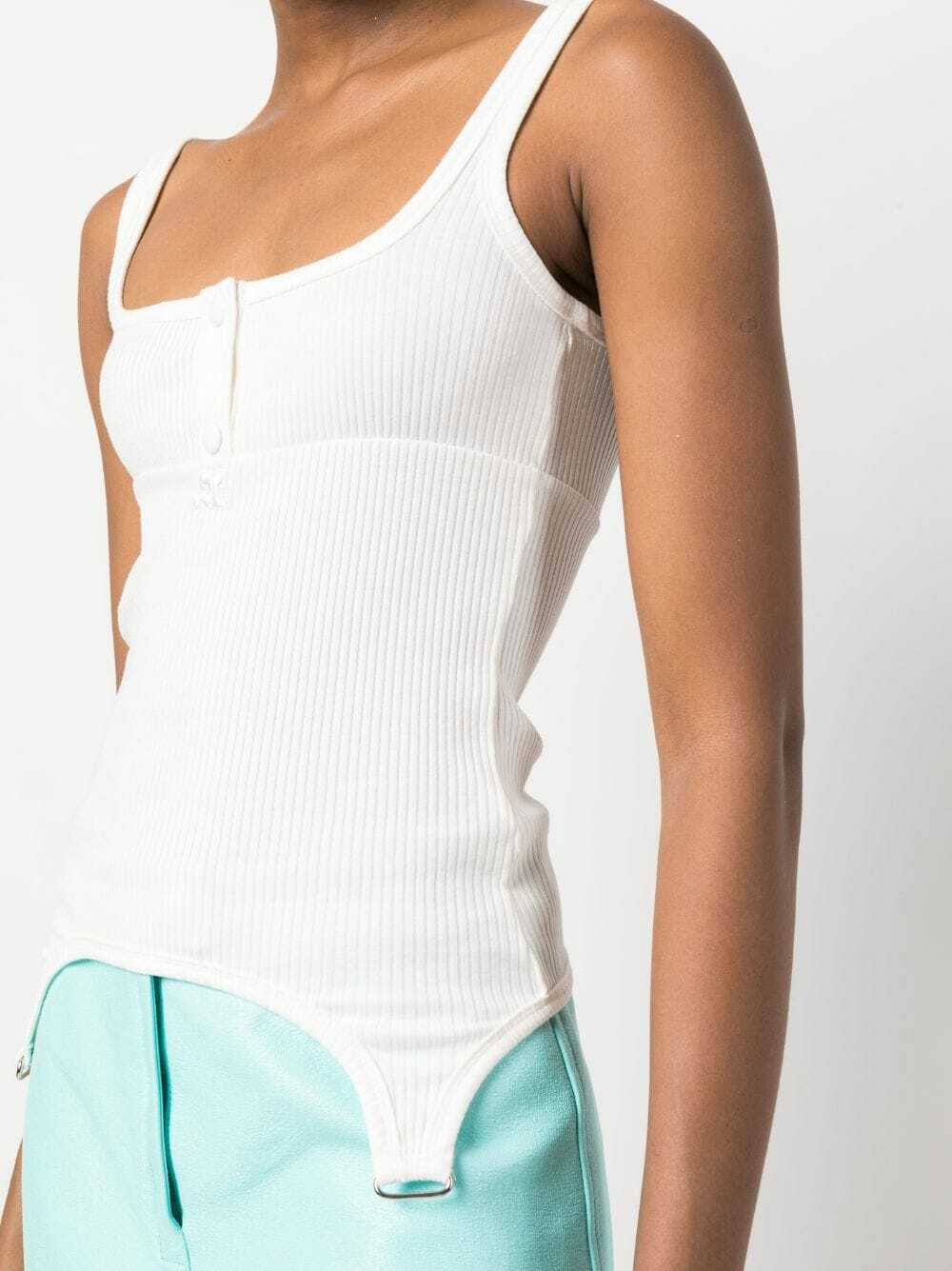 COURRÈGES - Cotton Rib Tank Top Courreges