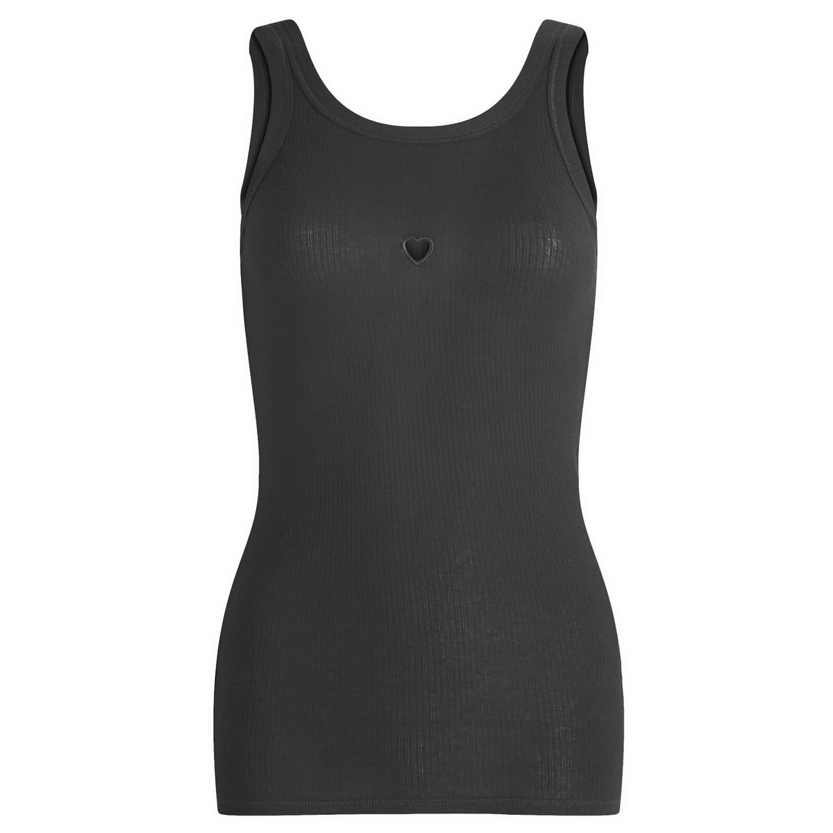 Baserange Women's Heart Tank in Black Baserange