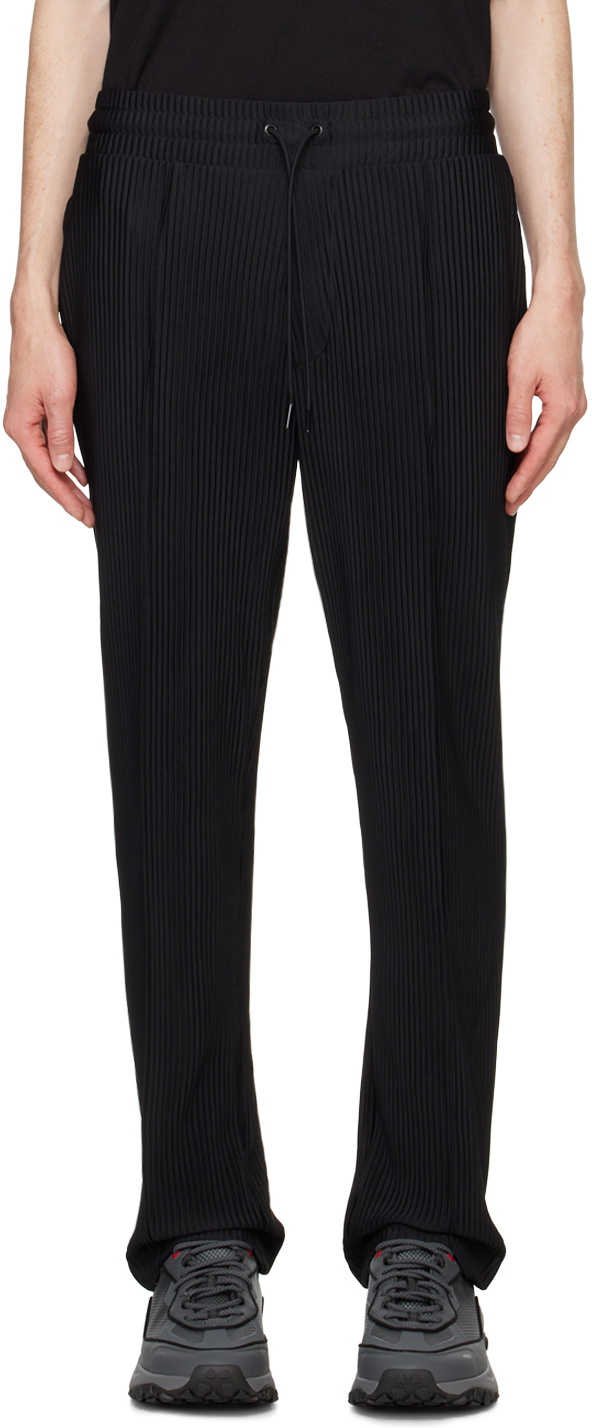 Hugo Black Pleated Lounge Pants Hugo Boss