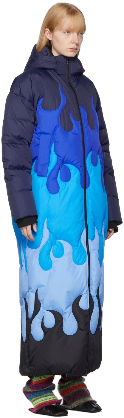 AGR Blue Down Fire Puffer Coat AGR